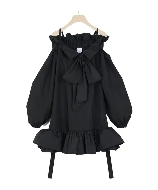 PATOU Volume Ruffled Cold-shoulder Mini Dress - No