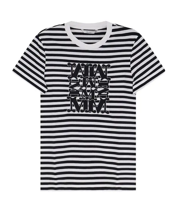 Max Mara Short-sleeved Striped T-shirt - Black