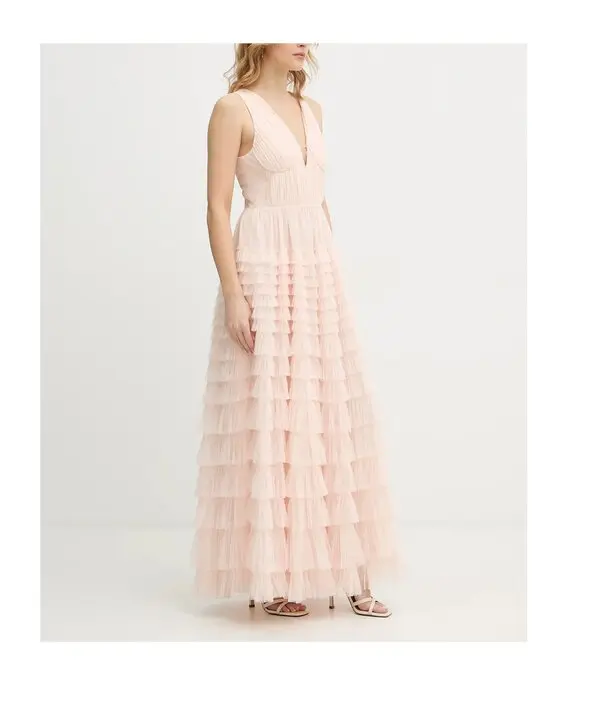 TWINSET Sleeveless V-neck Maxi Dress