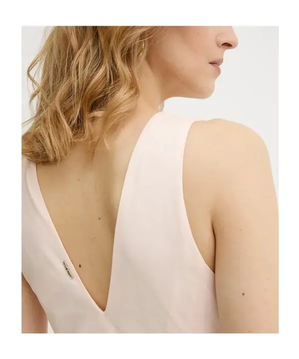 TWINSET Sleeveless V-neck Maxi Dress