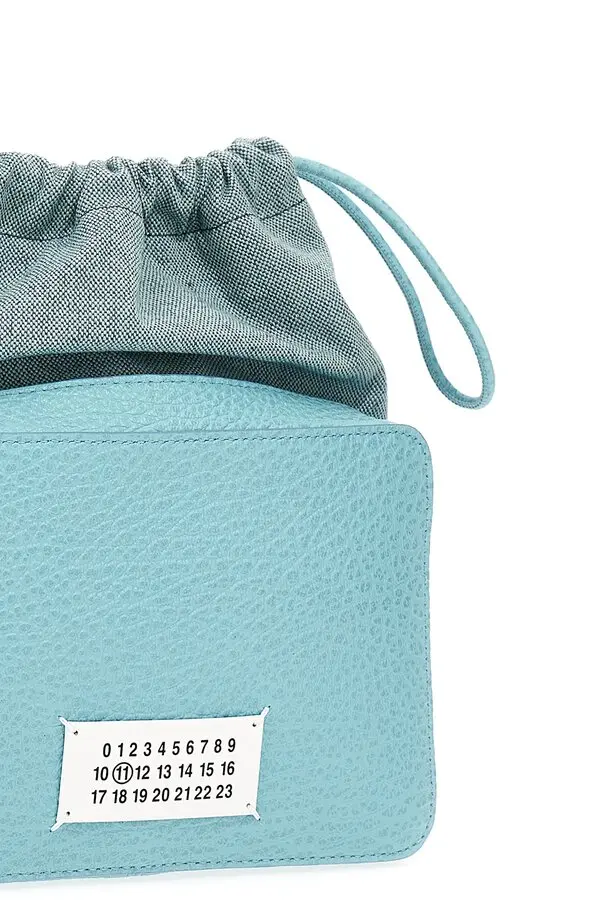 MAISON MARGIELA Panelled Drawstring Shoulder Bag - Blue