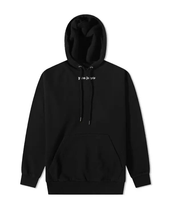 Palm Angels Logo-print Hoodie - Black