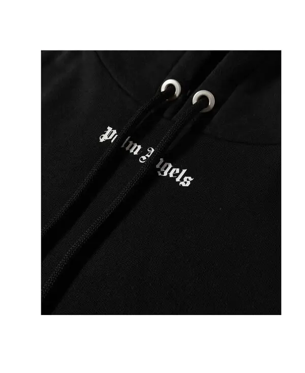 Palm Angels Logo-print Hoodie - Black
