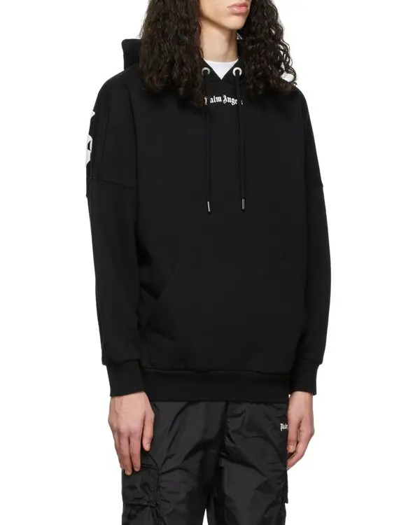 Palm Angels Logo-print Hoodie - Black