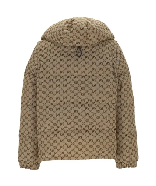Gucci Gg Motif Padded Hooded Jacket