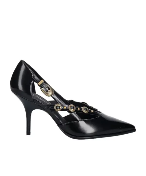 Pinko Pointed-toe Buckle Strap Stiletto Pumps - Black