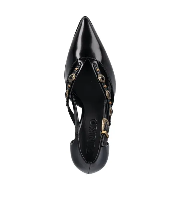 Pinko Pointed-toe Buckle Strap Stiletto Pumps