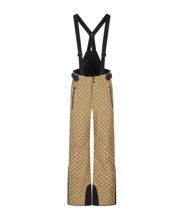 Gucci Gg Technical Jacquard Pants - Beige