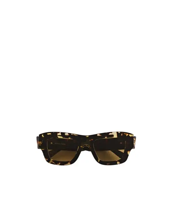 Bottega Veneta Ultrathin Squared Sunglasses - Havana/brown
