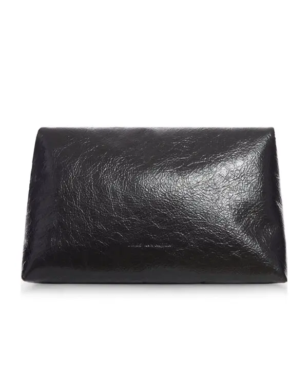 Dries Van Noten Trapezoidal Flap Shoulder Bag - Black