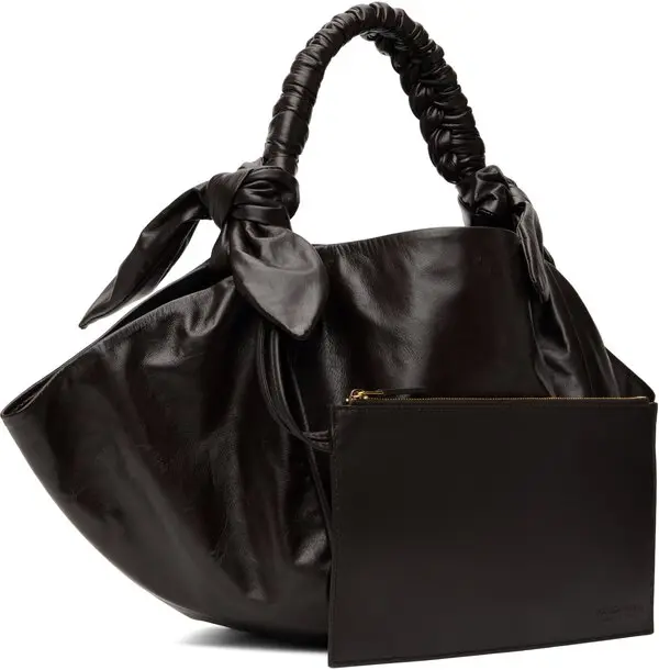 Bottega Veneta Foulard Ruffled Handbag - Brown