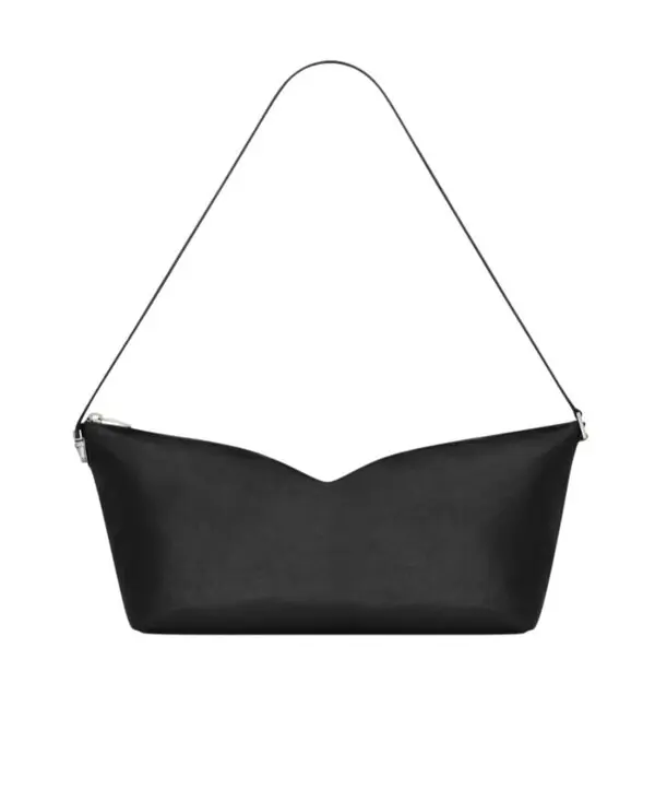 Saint Laurent Le Tuc Giant Crossbody Bag In Grained Leather - Black