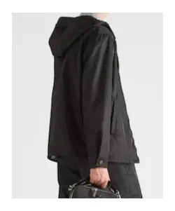 Prada Logo Plaque Zip-up Jacket