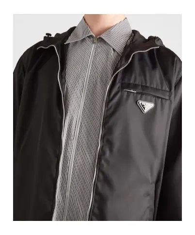 Prada Logo Plaque Zip-up Jacket
