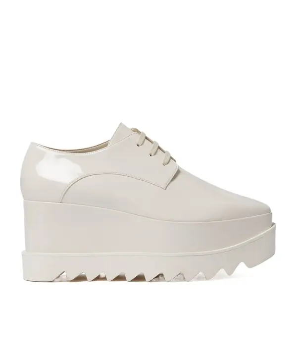 Stella McCartney Limited Edition Elyse Monochrome Platform Shoes - Pearl White