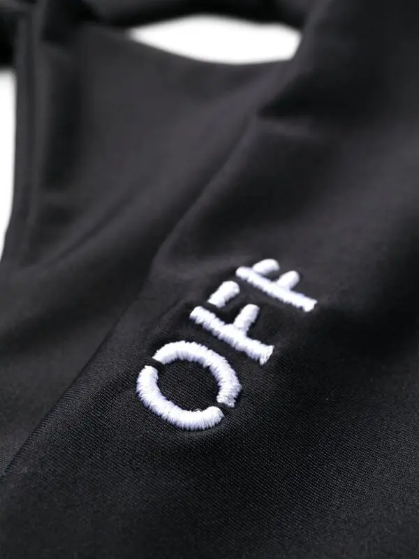 Off-White Logo Embroidered One-shoulder Bikini
