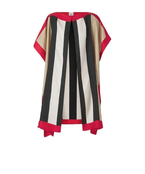 Burberry Icon Stripe Silk Cape - Multi-color