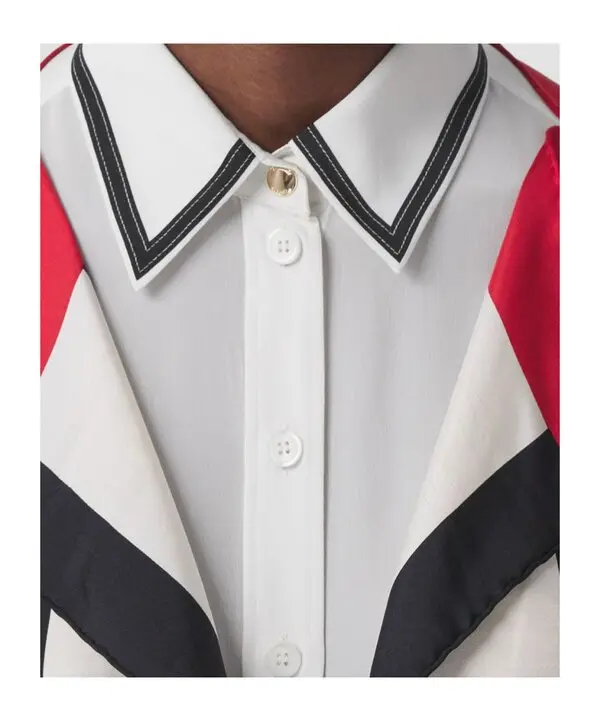 Burberry Icon Stripe Silk Cape