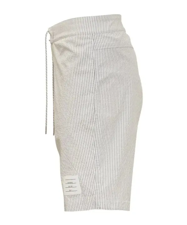 Thom Browne Striped Drawstring Swimming Shorts - Medium Gray