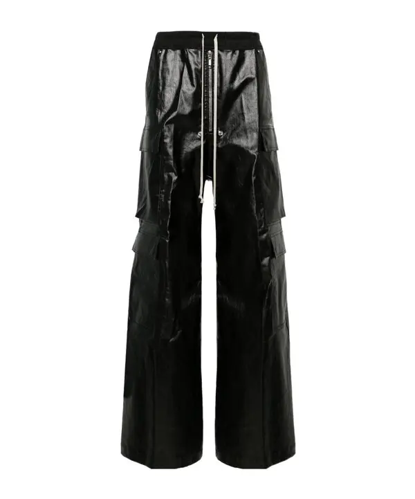 Rick Owens Cargo Belas Wide-leg Jeans - Black