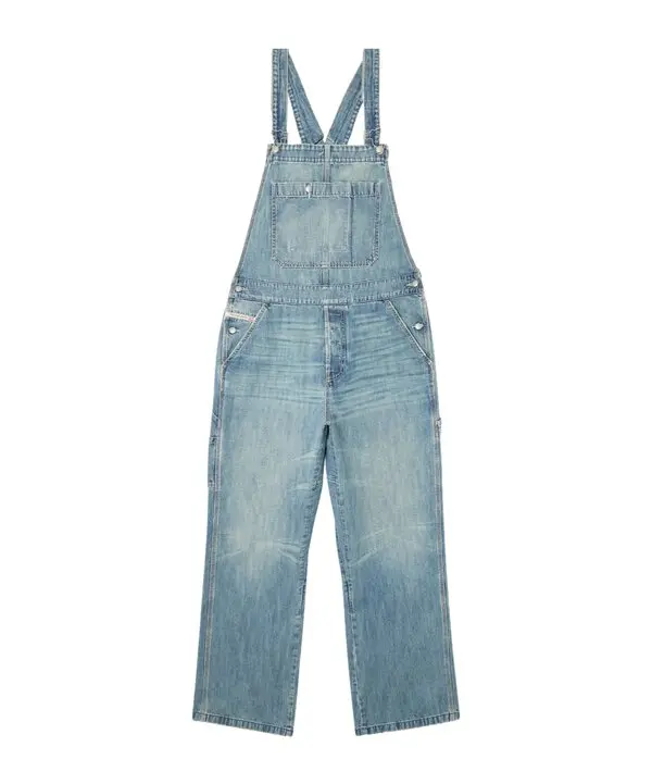 DIESEL® Denim Pocket Dungarees - Light Blue