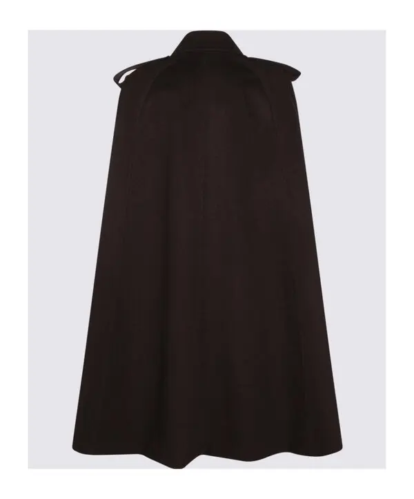 Burberry Double-breasted Belted Trench Cape - Brown