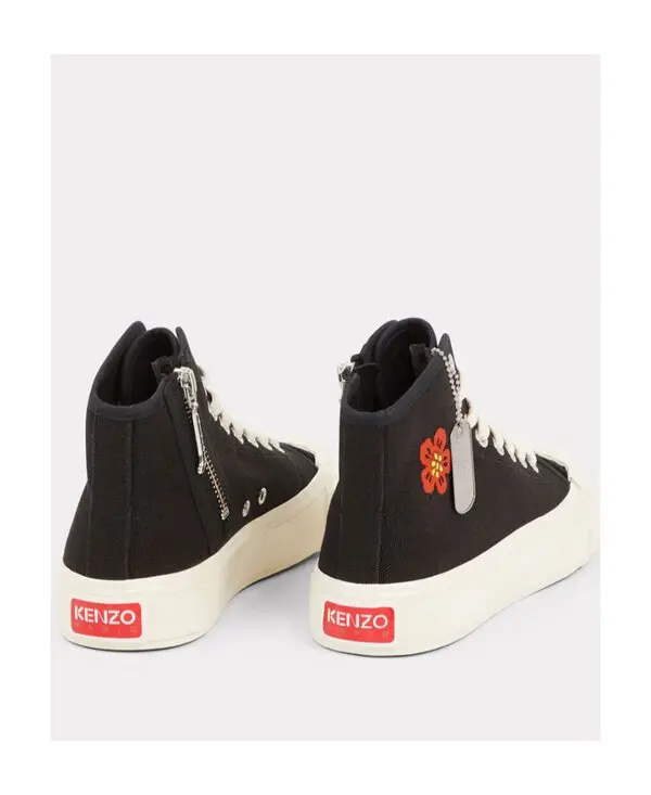 Kenzo Boke Flower Embroidered High-top Sneakers - Black