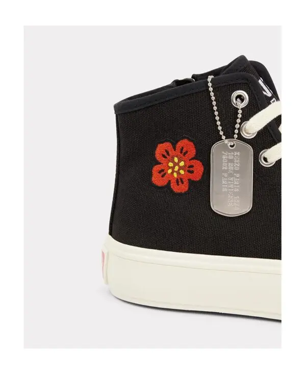 Kenzo Boke Flower Embroidered High-top Sneakers - Black