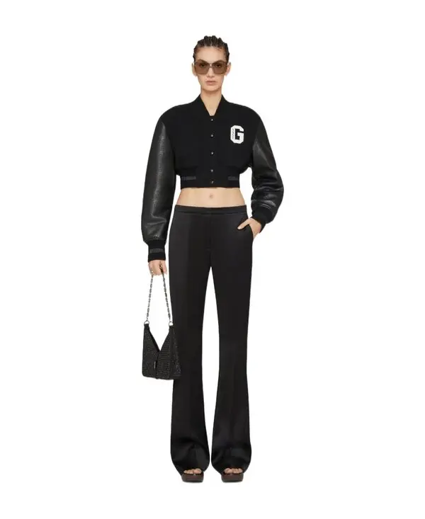 Givenchy High Waist Flared Trousers - Black