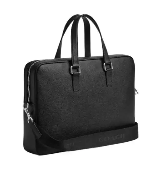 COACH Caden Leather Briefcase With Top Handle