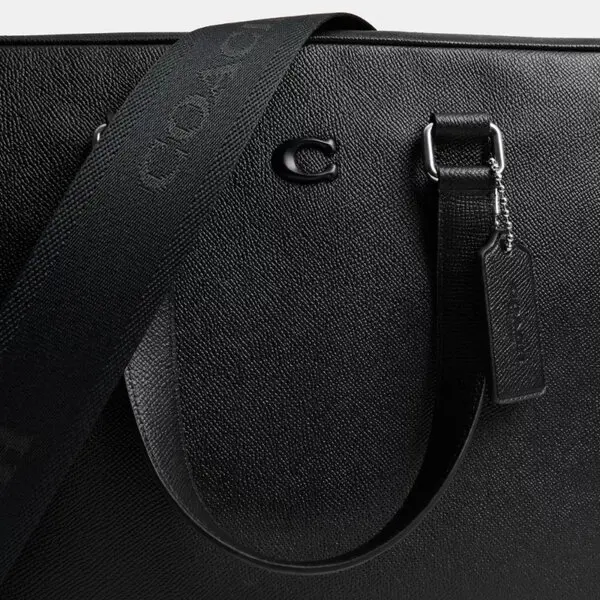 COACH Caden Leather Briefcase With Top Handle