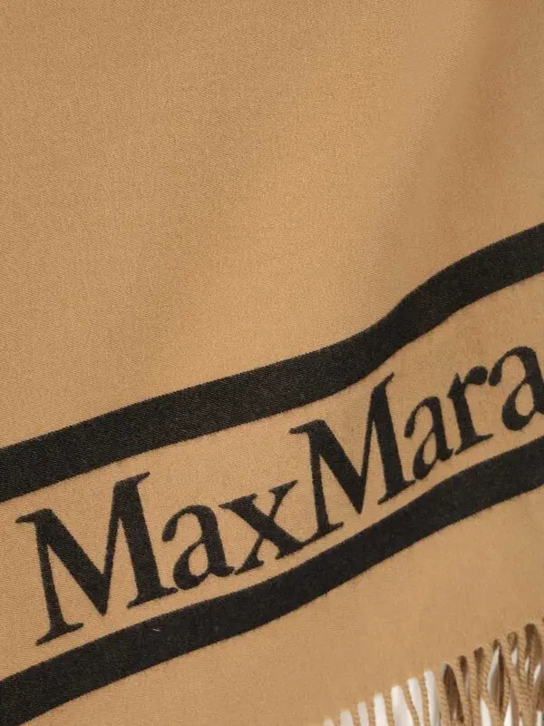 Max Mara Fringe Stripes Scarf