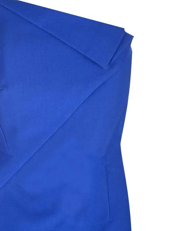 Roland Mouret Sleeveless Asymmetric Midi Dress