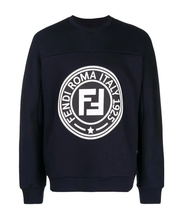 Fendi Ff Printed Hoodie