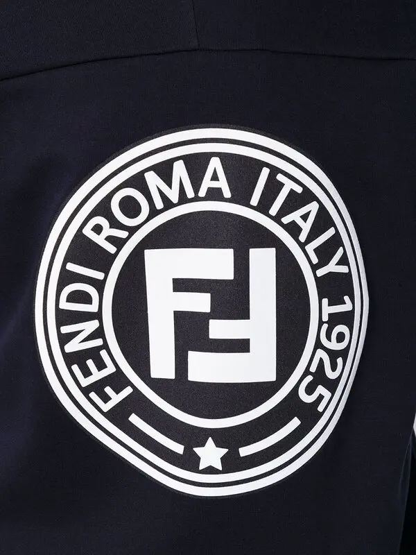 Fendi Ff Printed Hoodie
