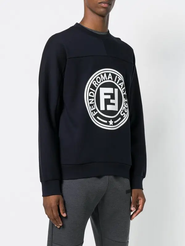 Fendi Ff Printed Hoodie