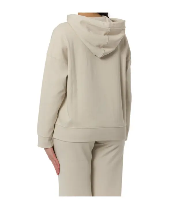 Max Mara Andrea Logo Embroidered Drawstring Hoodie - Nude