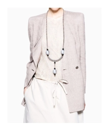 Giorgio Armani Single-breasted Jacket In Linen, Viscose, And Silk Crêpe