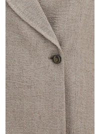 Giorgio Armani Single-breasted Jacket In Linen, Viscose, And Silk Crêpe