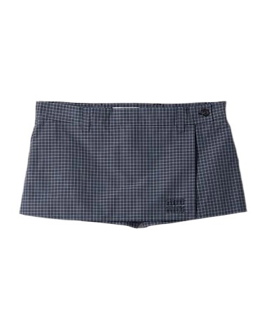 Miu Miu Check Pattern Skorts - Navy