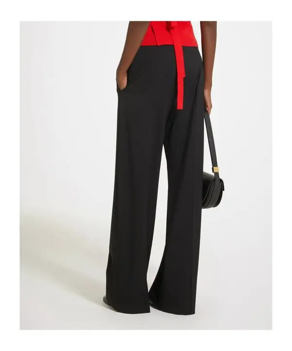 PATOU High Waisted Straight-leg Pants - Black