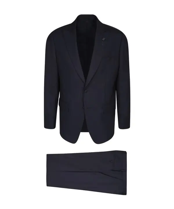 LARDINI Single-breasted Two Piece Suit - Black