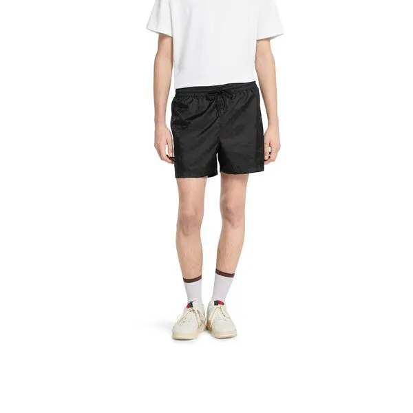 Gucci Monogrammed Drawstring Swim Shorts