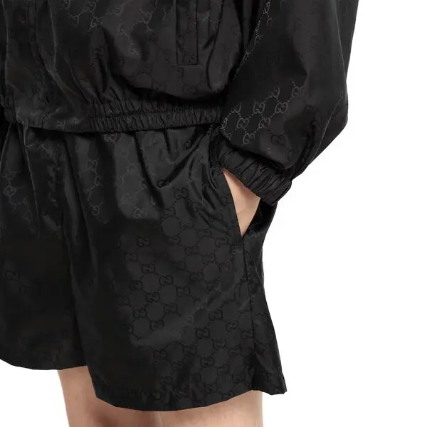 Gucci Monogrammed Drawstring Swim Shorts
