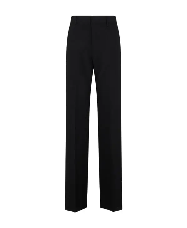 Givenchy Straight Leg Tailored Trousers With Logo Detail - Black