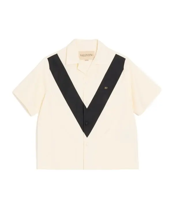 Valentino Garavani Logo Plaque Button-up Shirt