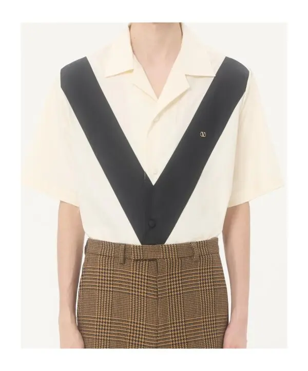 Valentino Garavani Logo Plaque Button-up Shirt