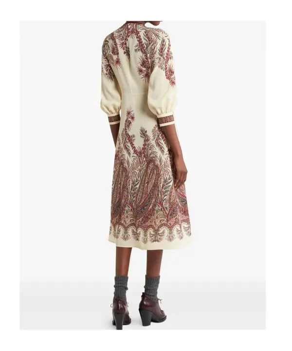 Etro Printed Puff Sleeve Dress