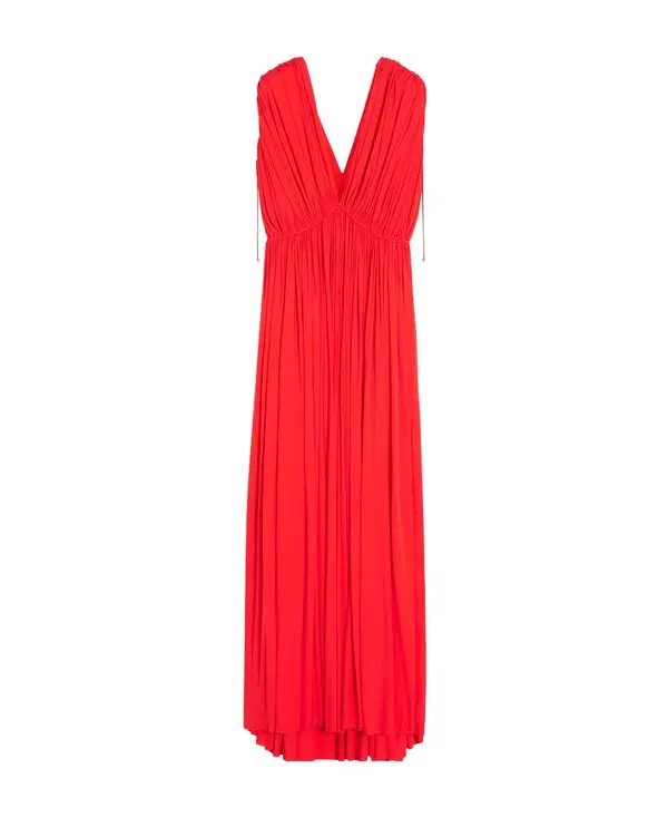 LANVIN V-neck Maxi Dress With Arpège Bead Detail