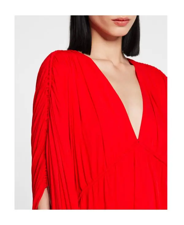 LANVIN V-neck Maxi Dress With Arpège Bead Detail